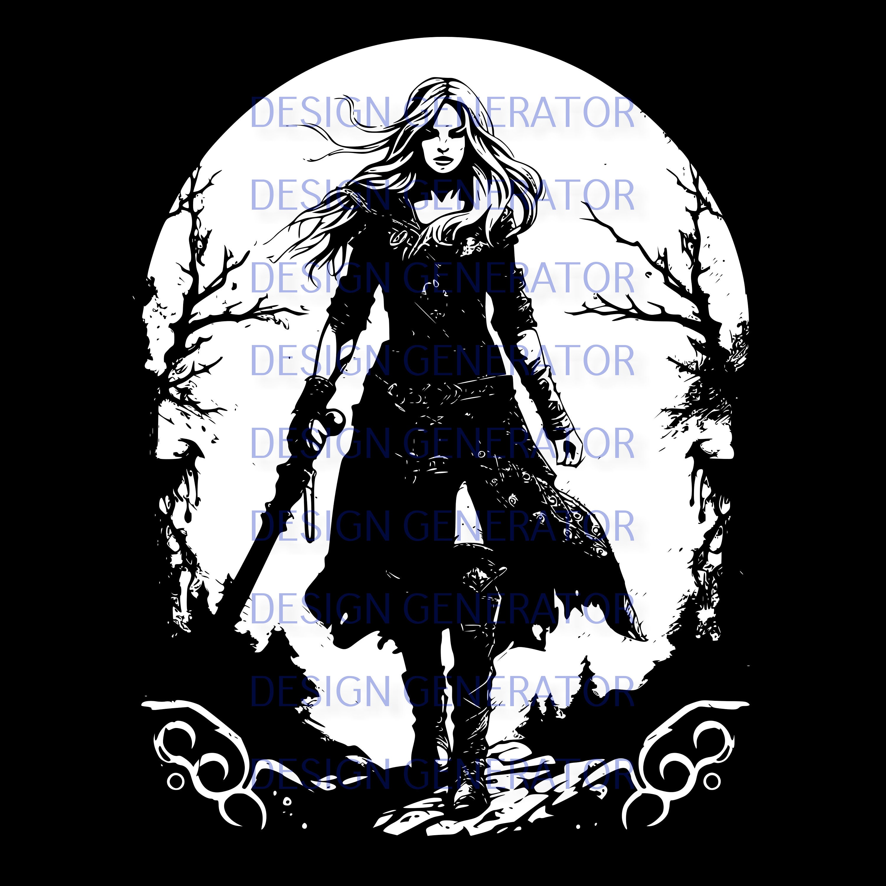 11 Shield Maiden SVG and PNG Bundle – Norse Warrior Woman Digital Files ...