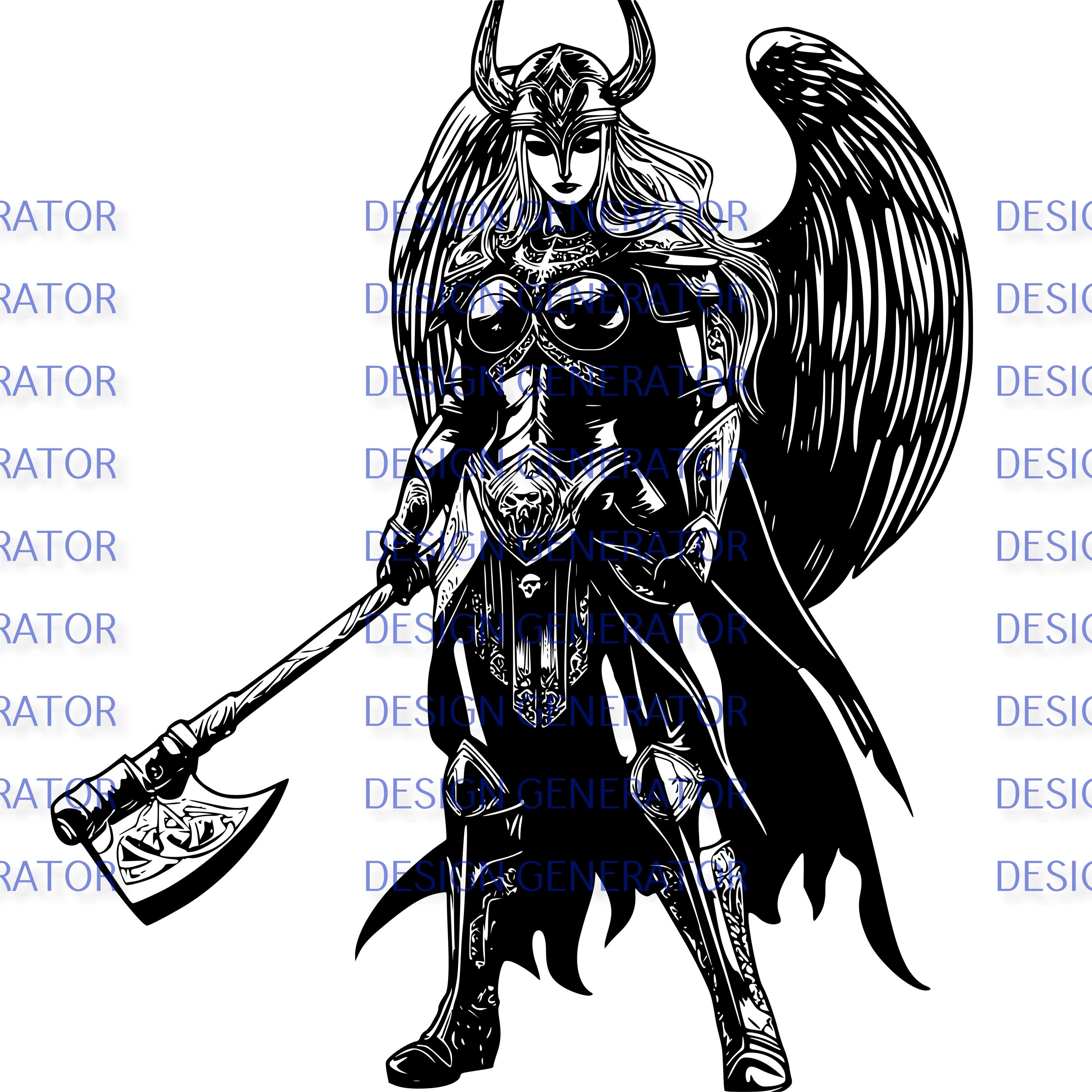13 Valkyrie SVG and PNG Bundle – Norse Warrior Goddess Digital Files ...