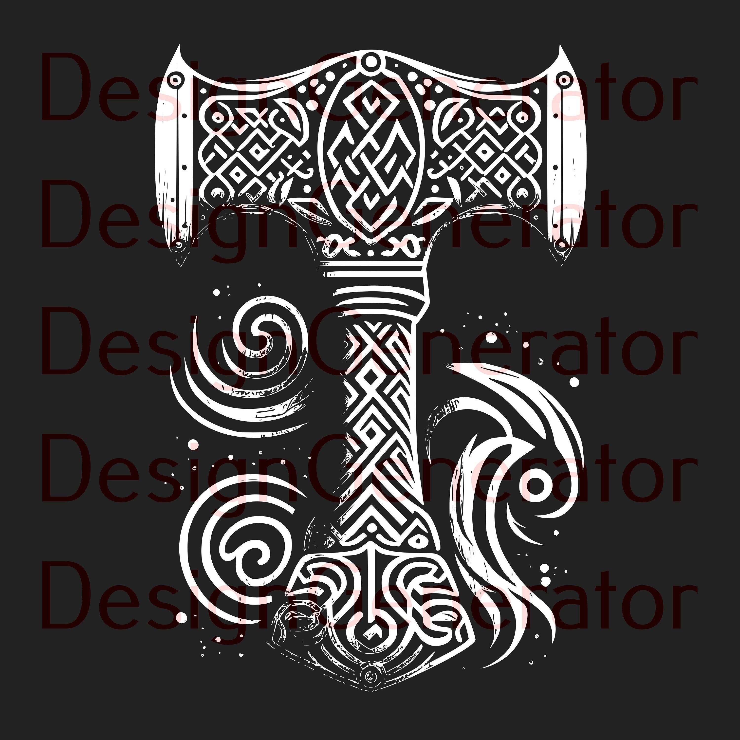 12 Mjolnir SVG and PNG Bundle – Norse Thor's Hammer Digital Files for ...