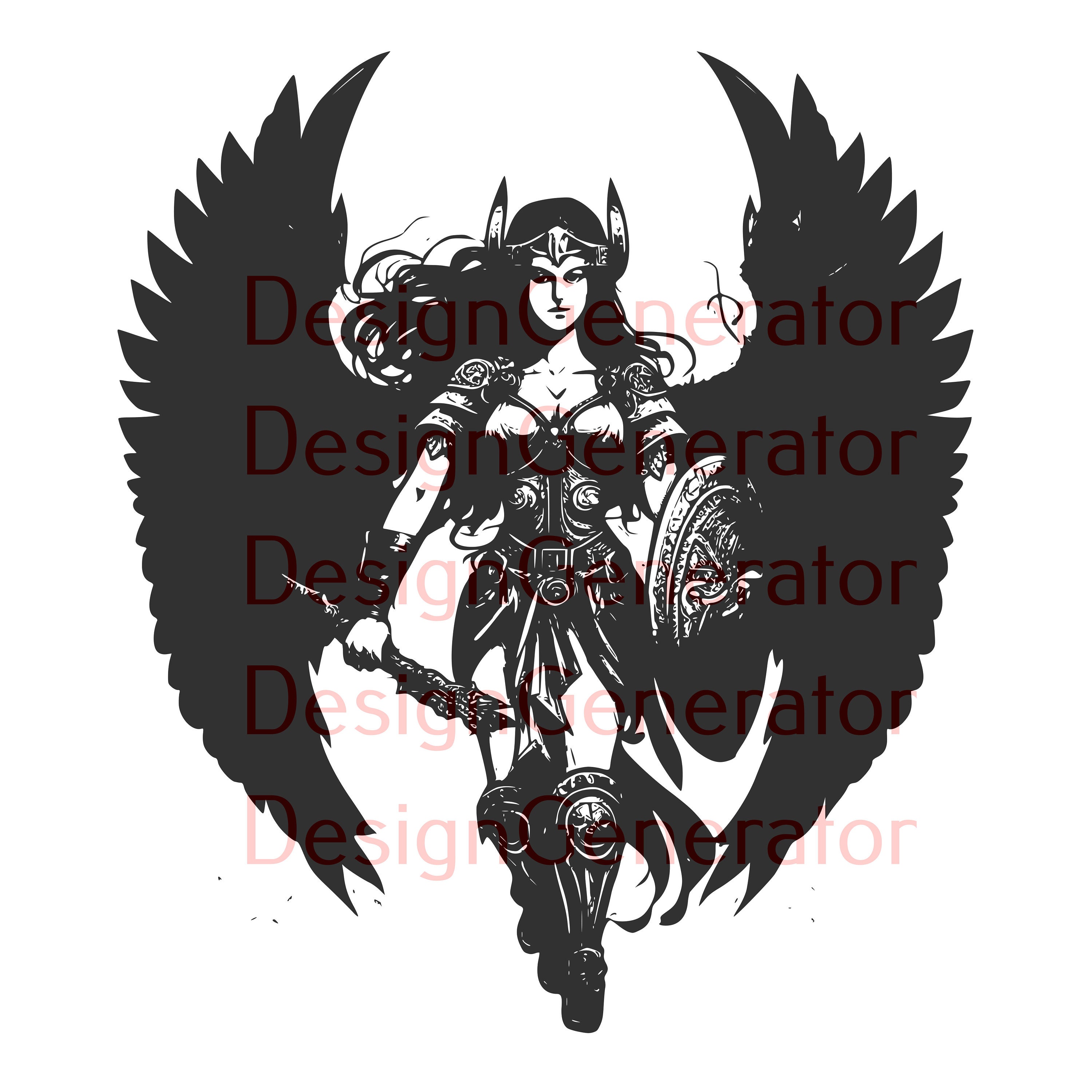 11 Valkyrie SVG and PNG Bundle – Norse Warrior Goddess Digital Files ...