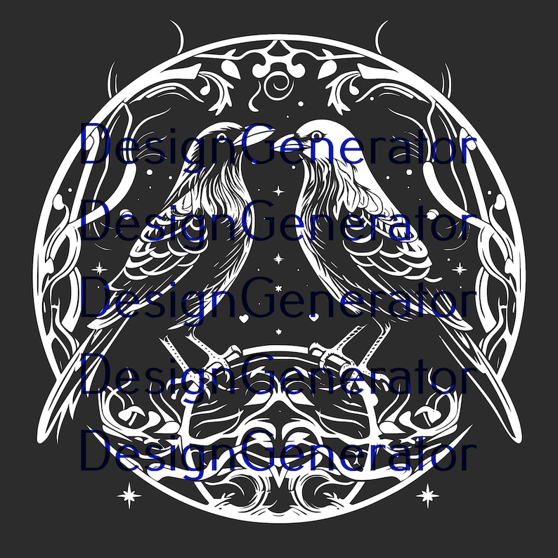 13 Odin's Ravens hugin and Mugin SVG and PNG Bundle - Etsy