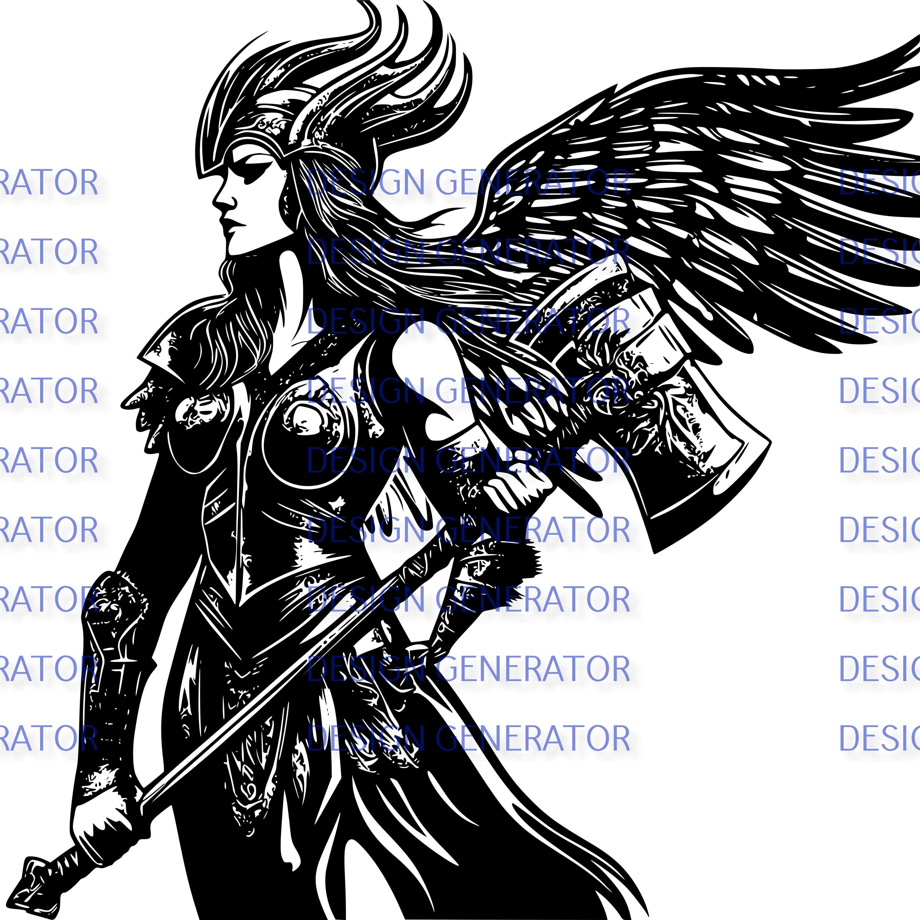 13 Valkyrie SVG and PNG Bundle – Norse Warrior Goddess Digital Files ...