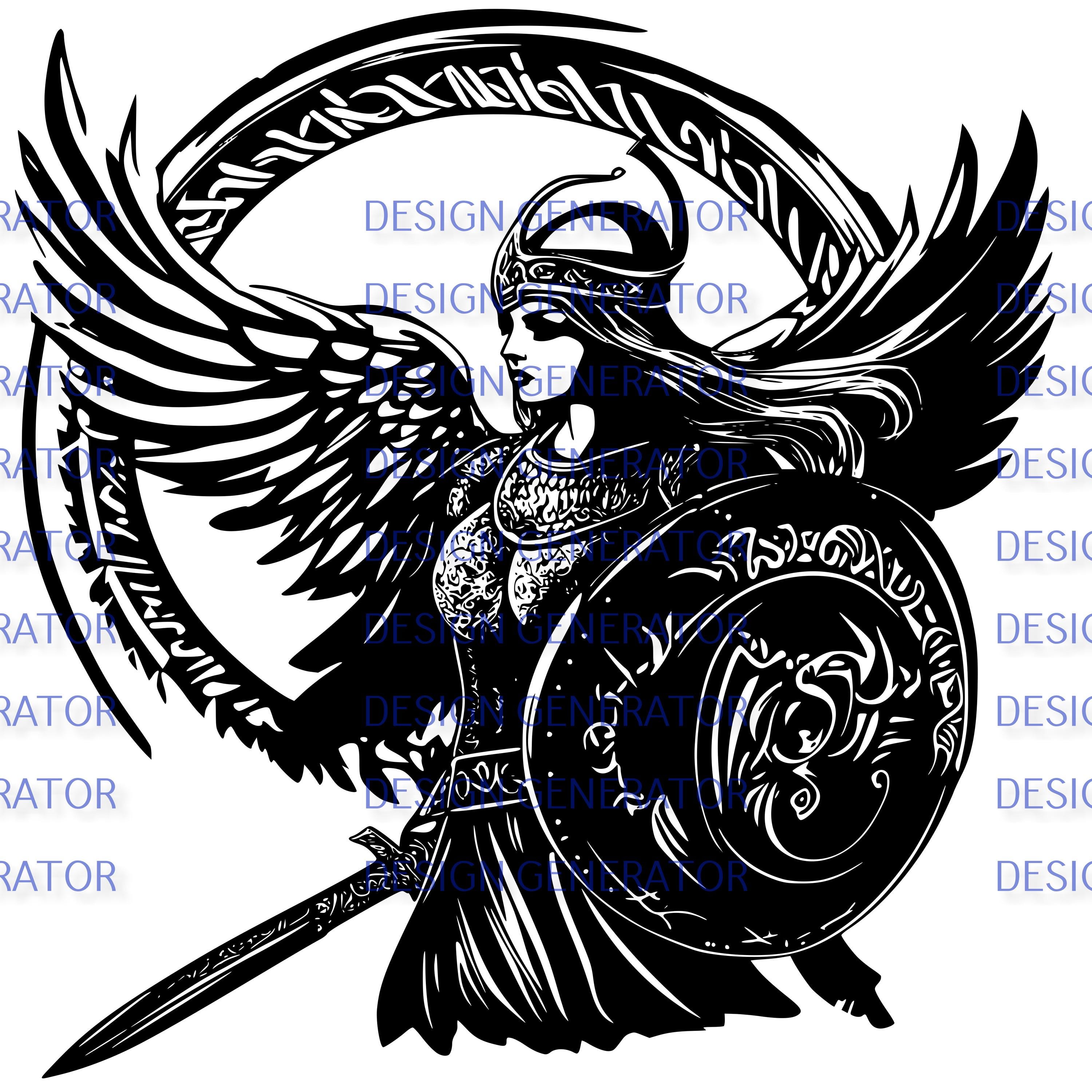 13 Valkyrie SVG and PNG Bundle – Norse Warrior Goddess Digital Files ...