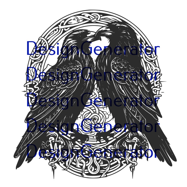 13 Odin's Ravens SVG and PNG Bundle – Hugin and Munin Norse Mythology ...