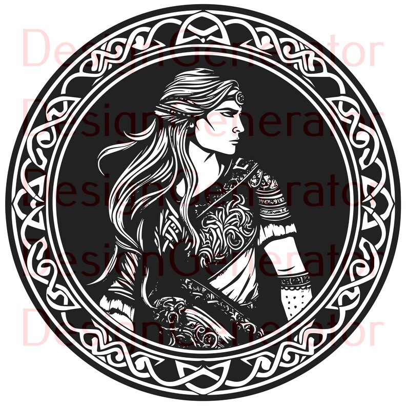 11 Shield Maiden SVG and PNG Bundle – Norse Warrior Woman Digital Files ...