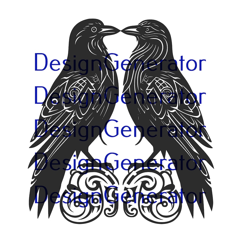 13 Odin's Ravens SVG and PNG Bundle – Hugin and Munin Norse Mythology ...