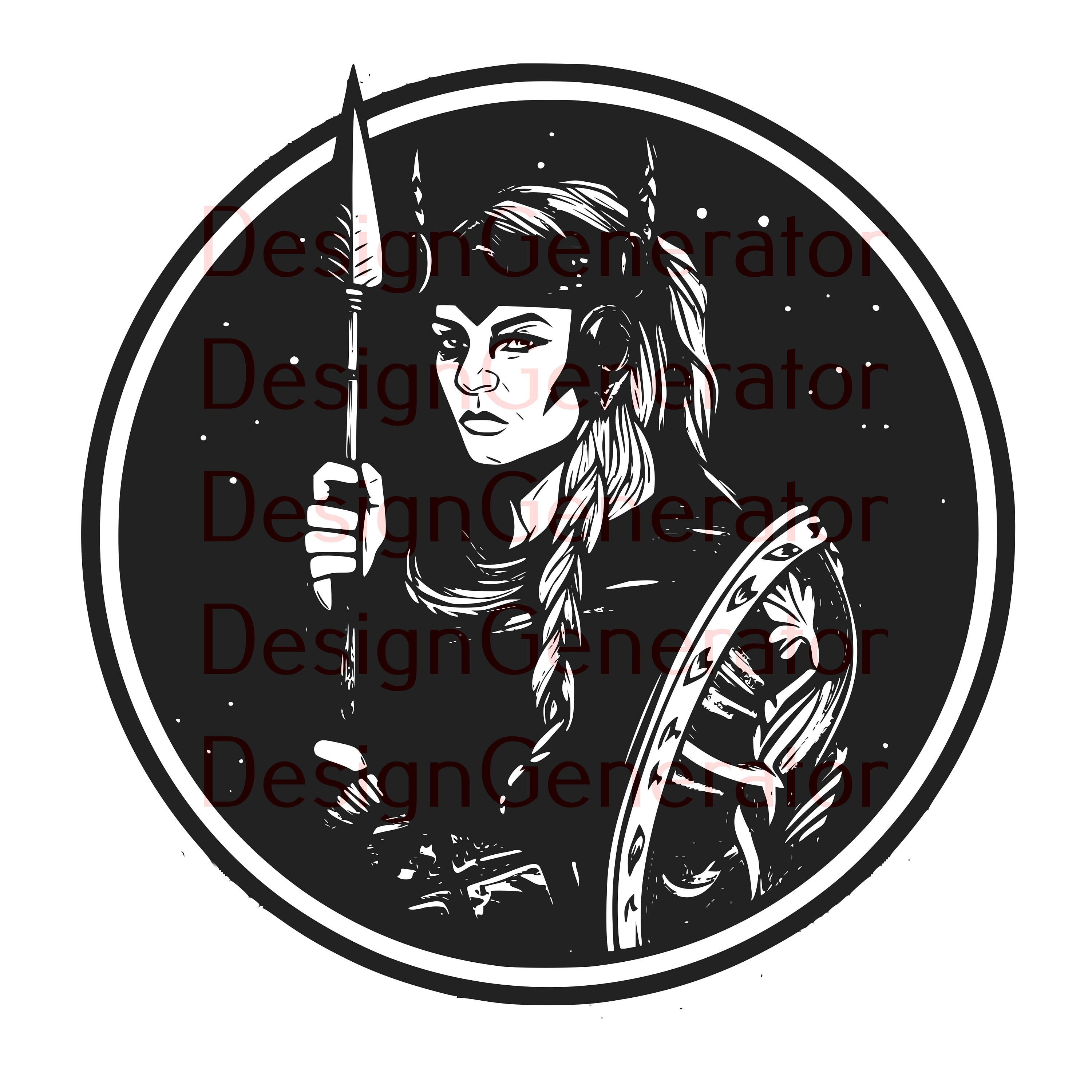 11 Shield Maiden SVG and PNG Bundle – Norse Warrior Woman Digital Files ...