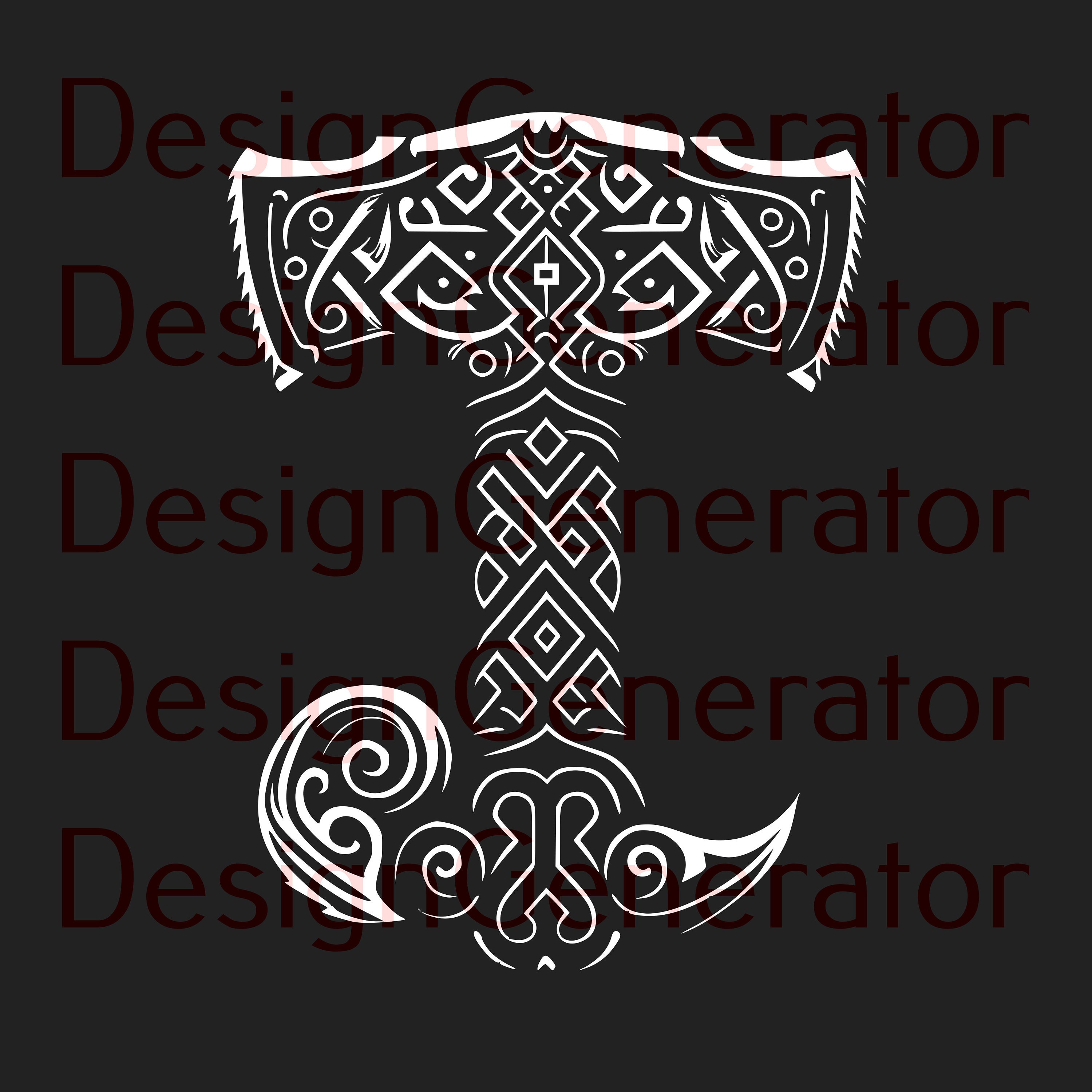 12 Mjolnir SVG and PNG Bundle – Norse Thor's Hammer Digital Files for ...