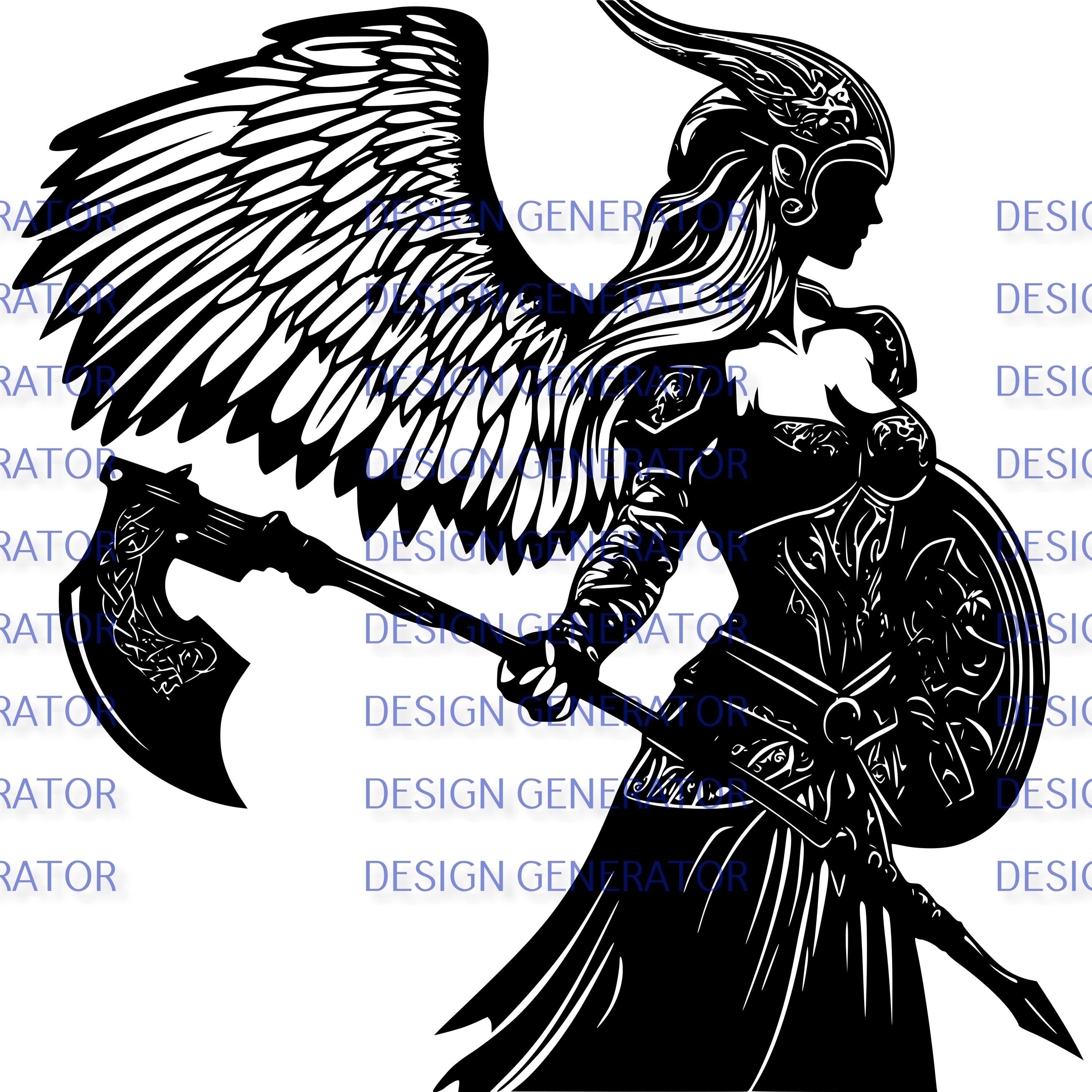13 Valkyrie SVG and PNG Bundle – Norse Warrior Goddess Digital Files ...