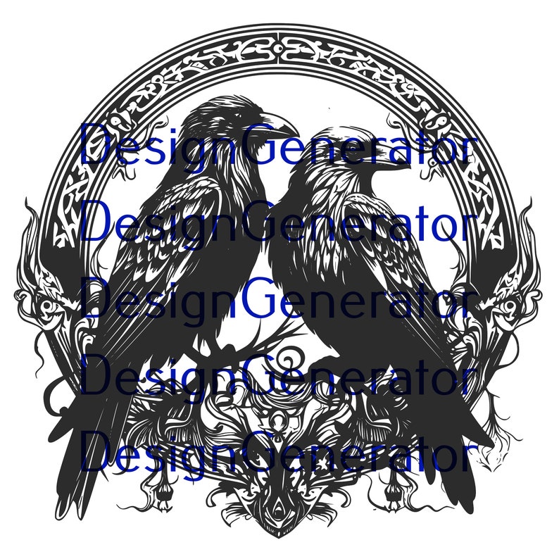 13 Odin's Ravens SVG and PNG Bundle – Hugin and Munin Norse Mythology ...