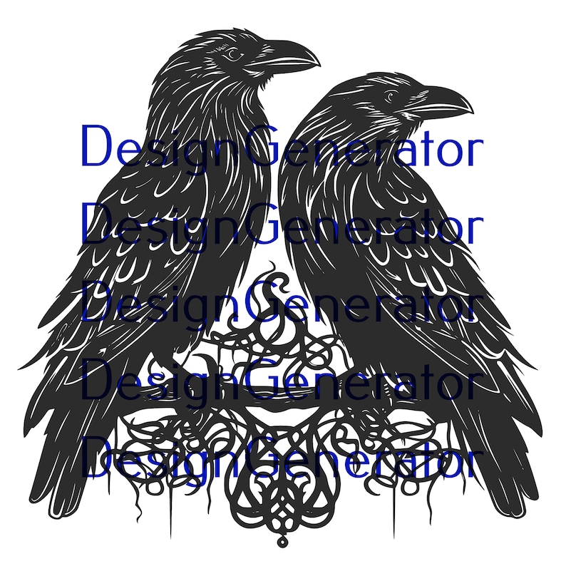 13 Odin's Ravens SVG and PNG Bundle – Hugin and Munin Norse Mythology ...