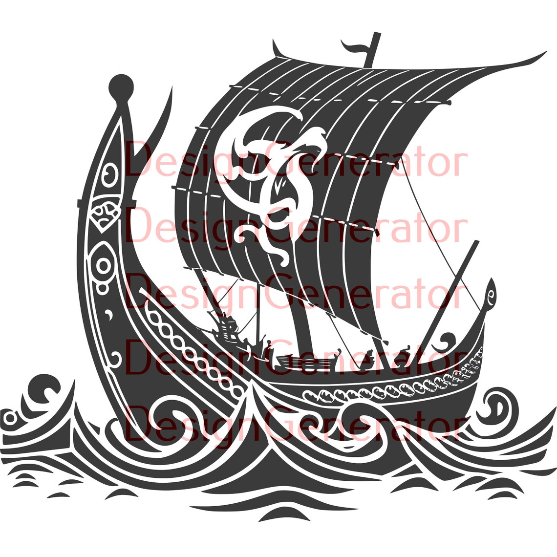12 Viking Ship SVG and PNG Bundle – Norse Drakkar Longship Digital ...