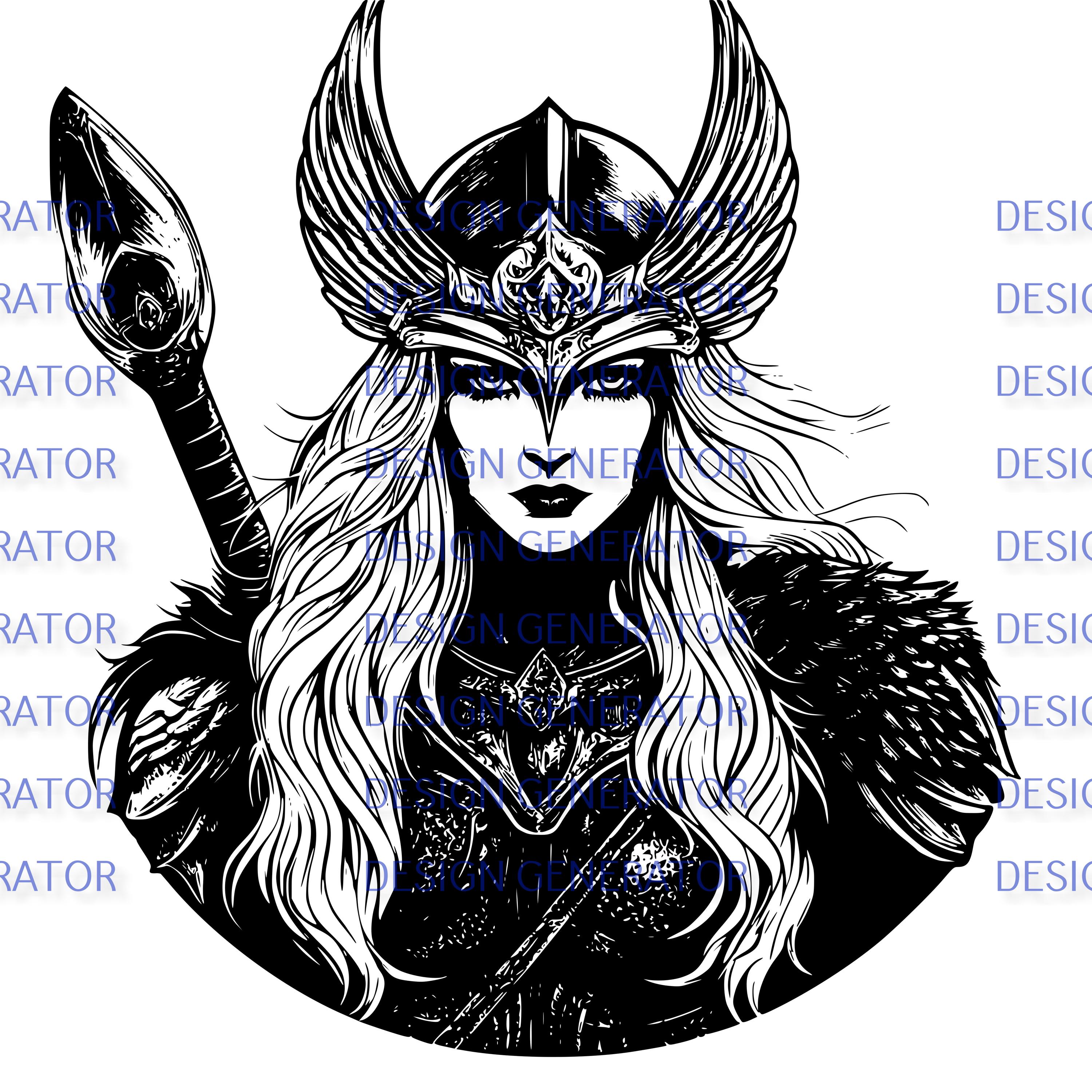 13 Valkyrie SVG and PNG Bundle – Norse Warrior Goddess Digital Files ...