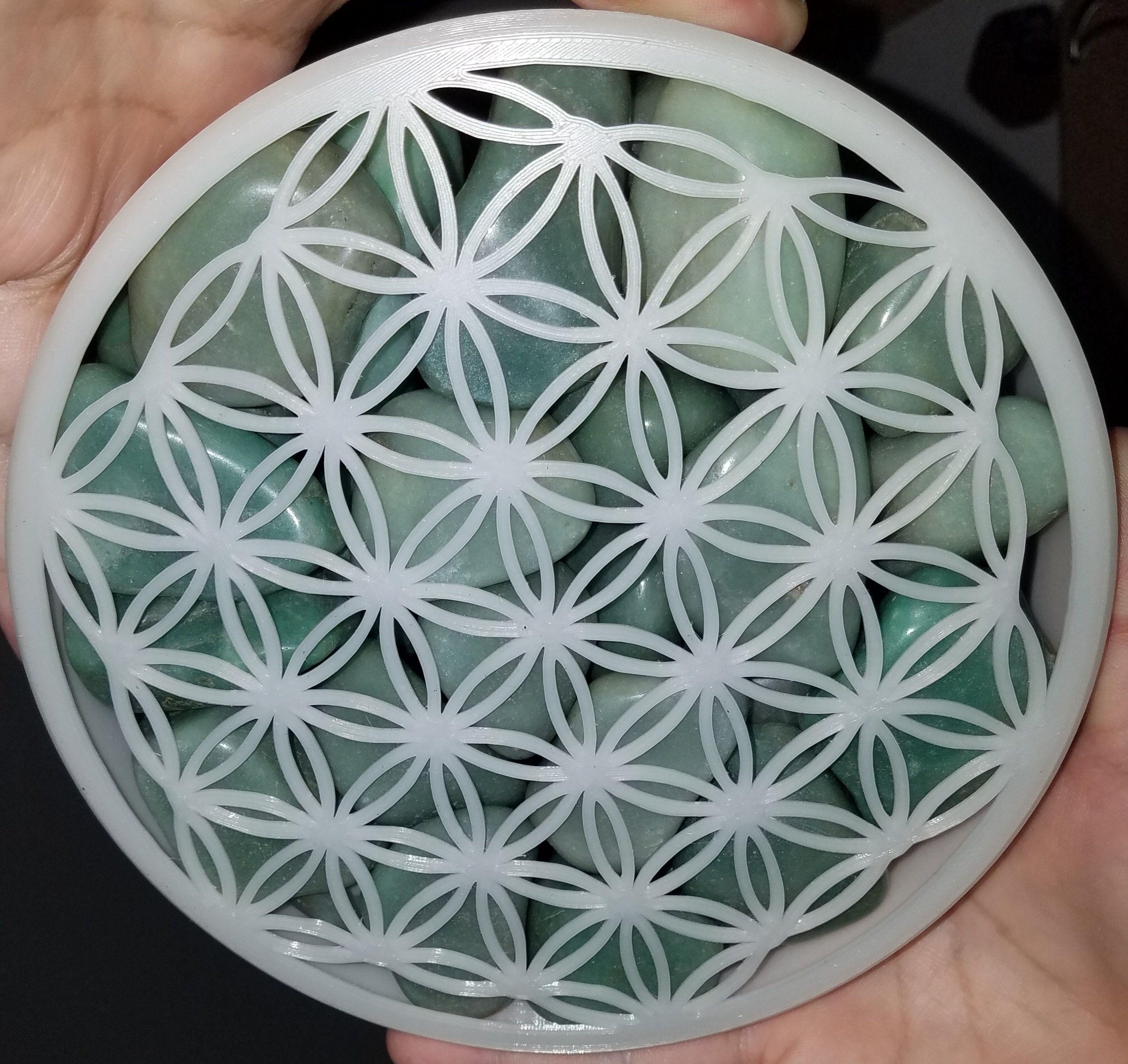 Flower of Life, Flower of Life Tray, Flower of Life Grid, Crystal Grid ...