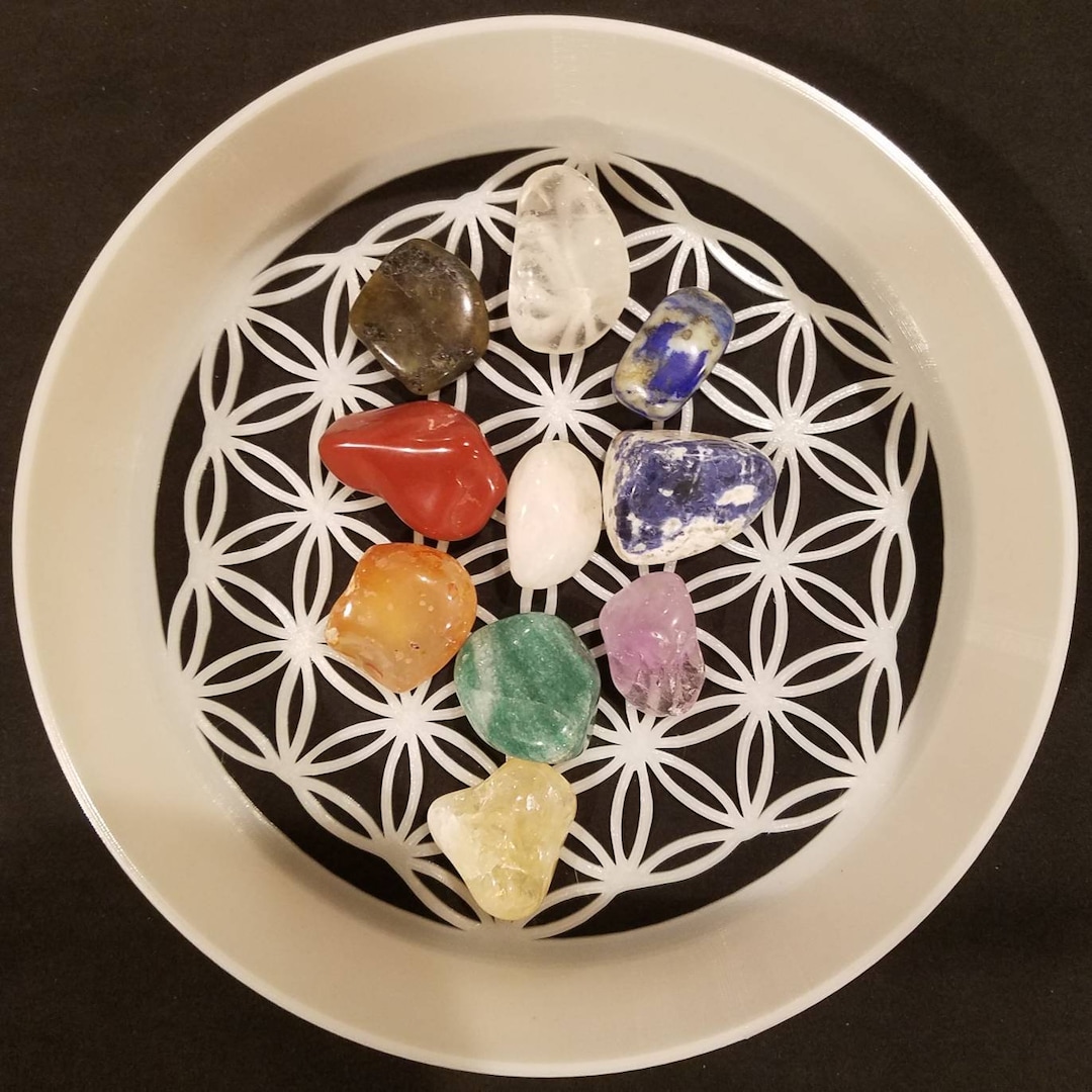 Flower of Life, Flower of Life Tray, Flower of Life Grid, Crystal Grid ...