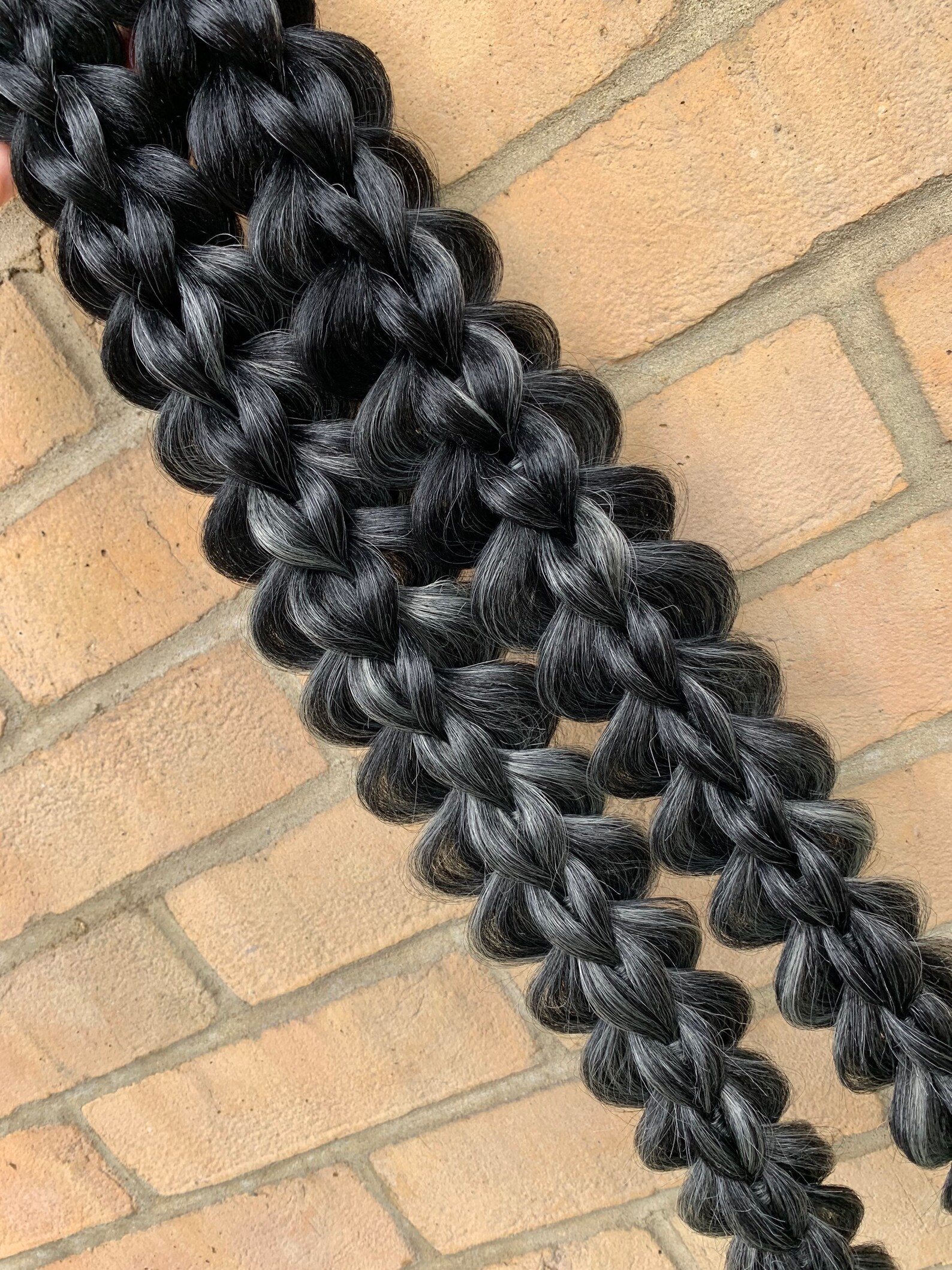 2x Handmade 3D Clip in Braids Extensions 10 FREE Hair Rings - Etsy