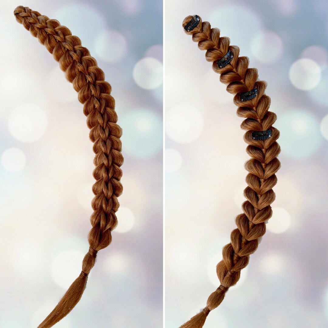 1x Single Handmade 3D Clip in Braid Extension & 10 FREE Braid - Etsy