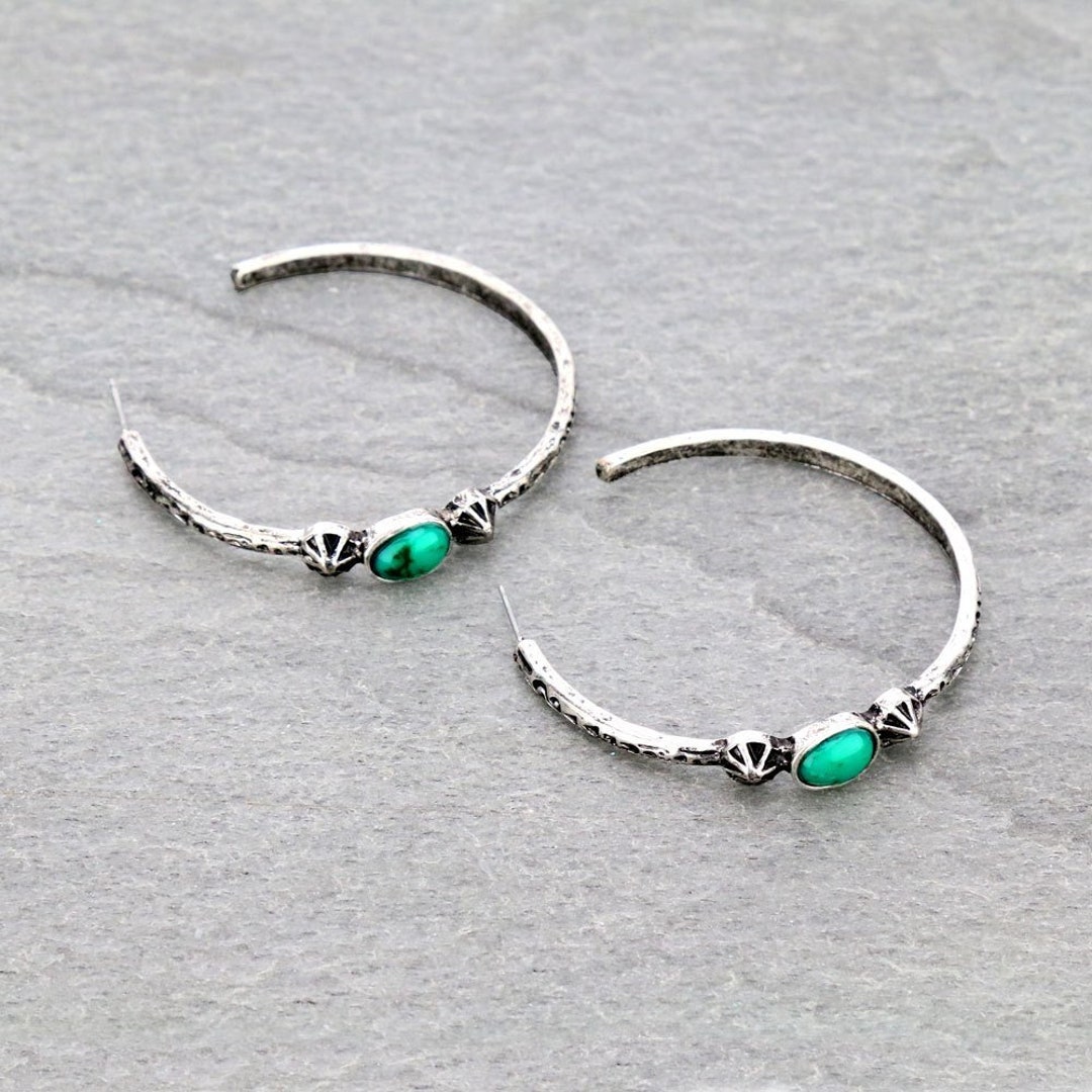 Semi Hoop Earrings - Etsy
