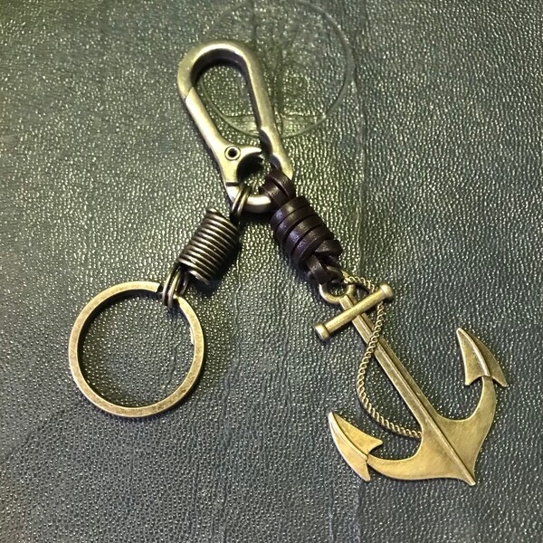 Anchor Keychain - Etsy