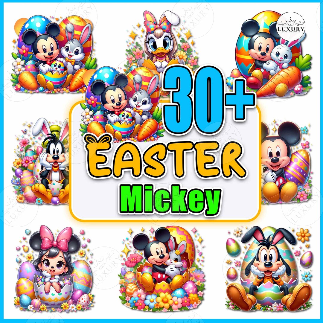 30 Easter Day Cartoon PNG Bundle, Cartoon Easter Png, Happy Easter Day ...