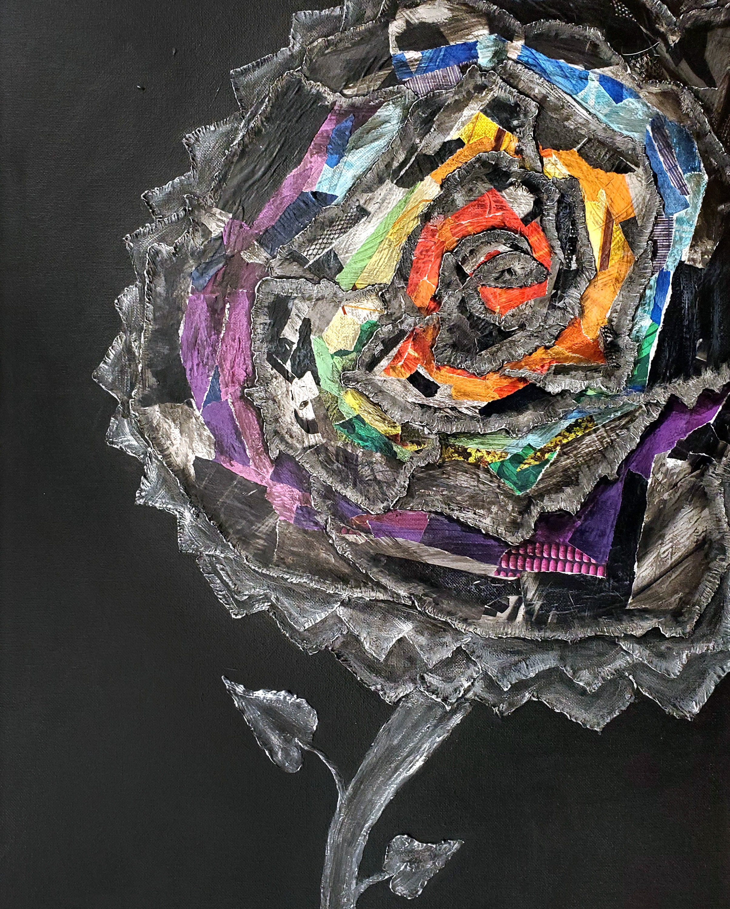 Rainbow Rose Print - Etsy