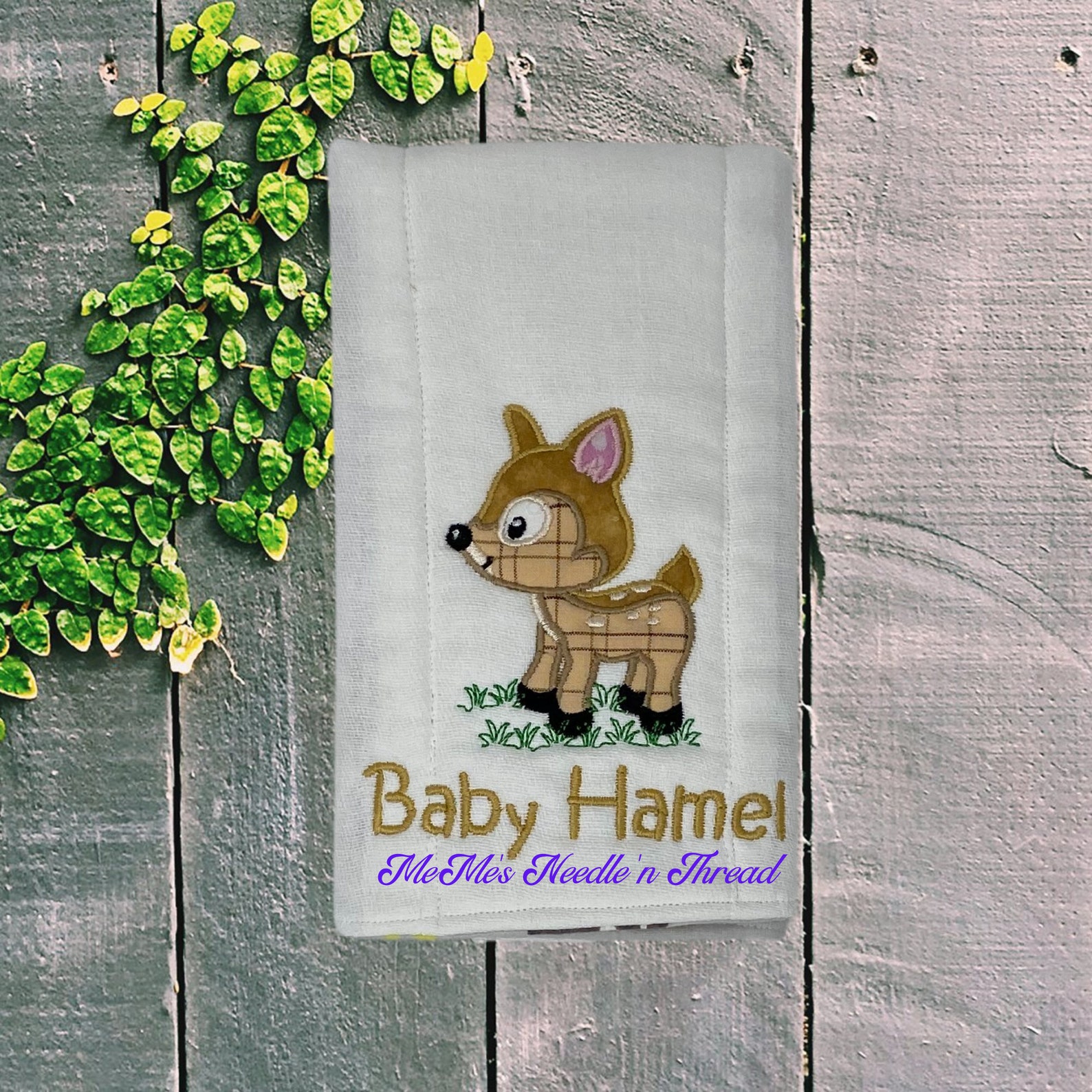 Woodland Animal Burp Cloths Fox Raccoon Deer Personalized - Etsy
