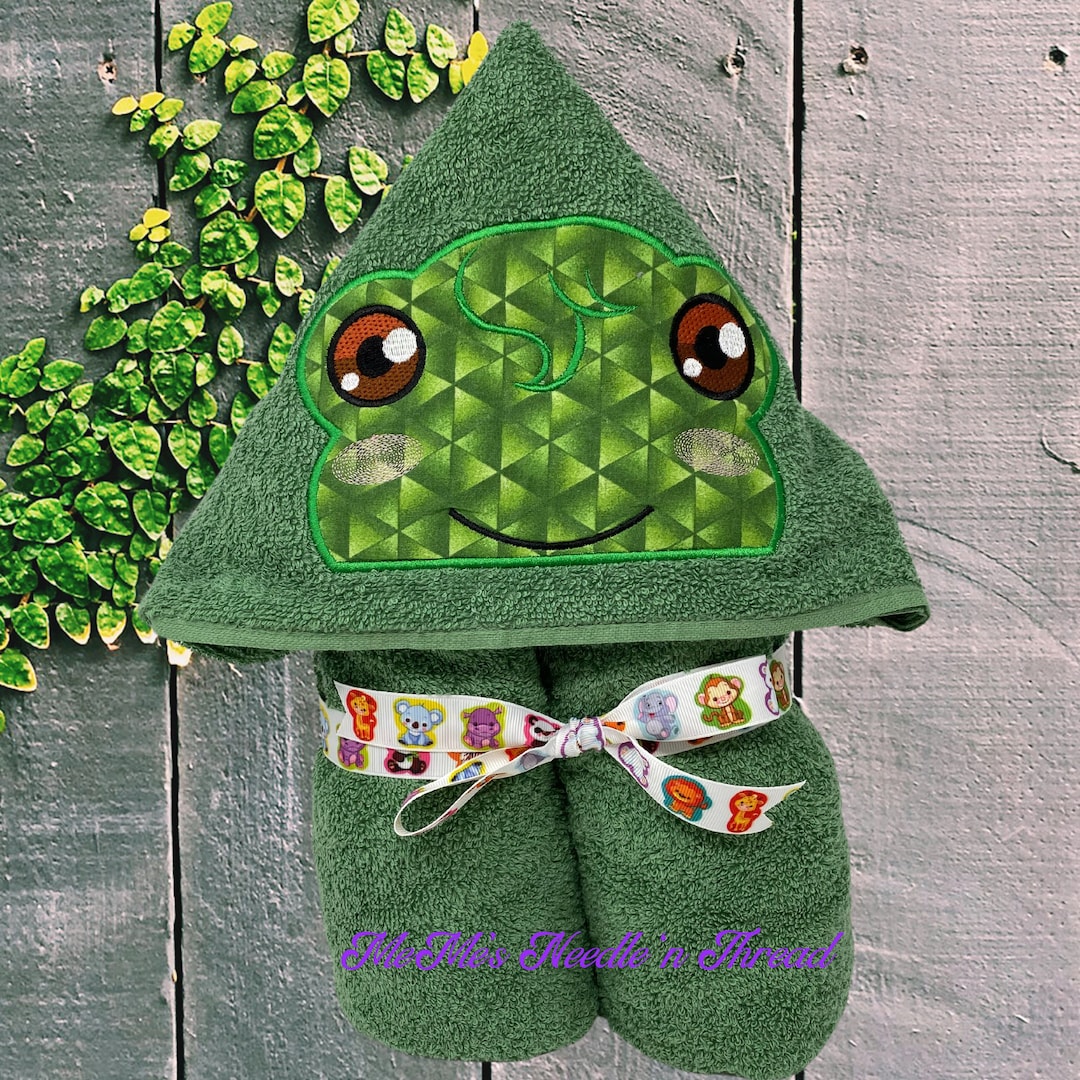 Frog Hooded Towel, Toddler Hooded Towel, Baby Hooded Towel, Can Be ...