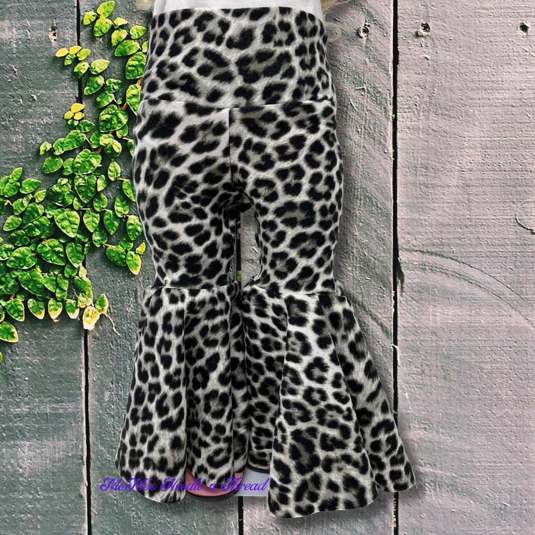 Leopard Print Doll Bell Bottom Pants, Mermaid Bell Bottoms, 18" Doll ...