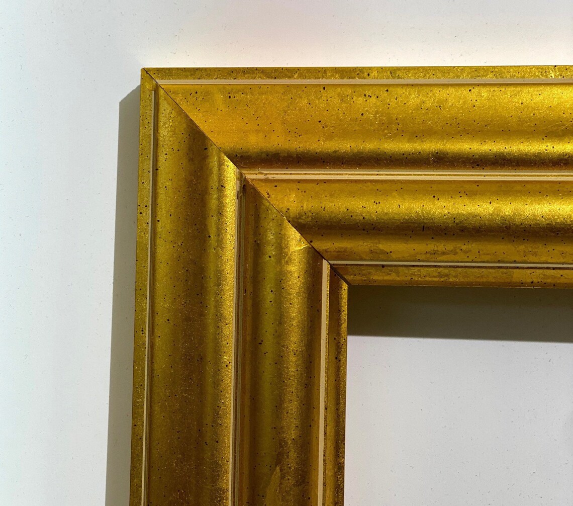 Custom Classic Style Bright Gold Frame Picture Frame Art | Etsy