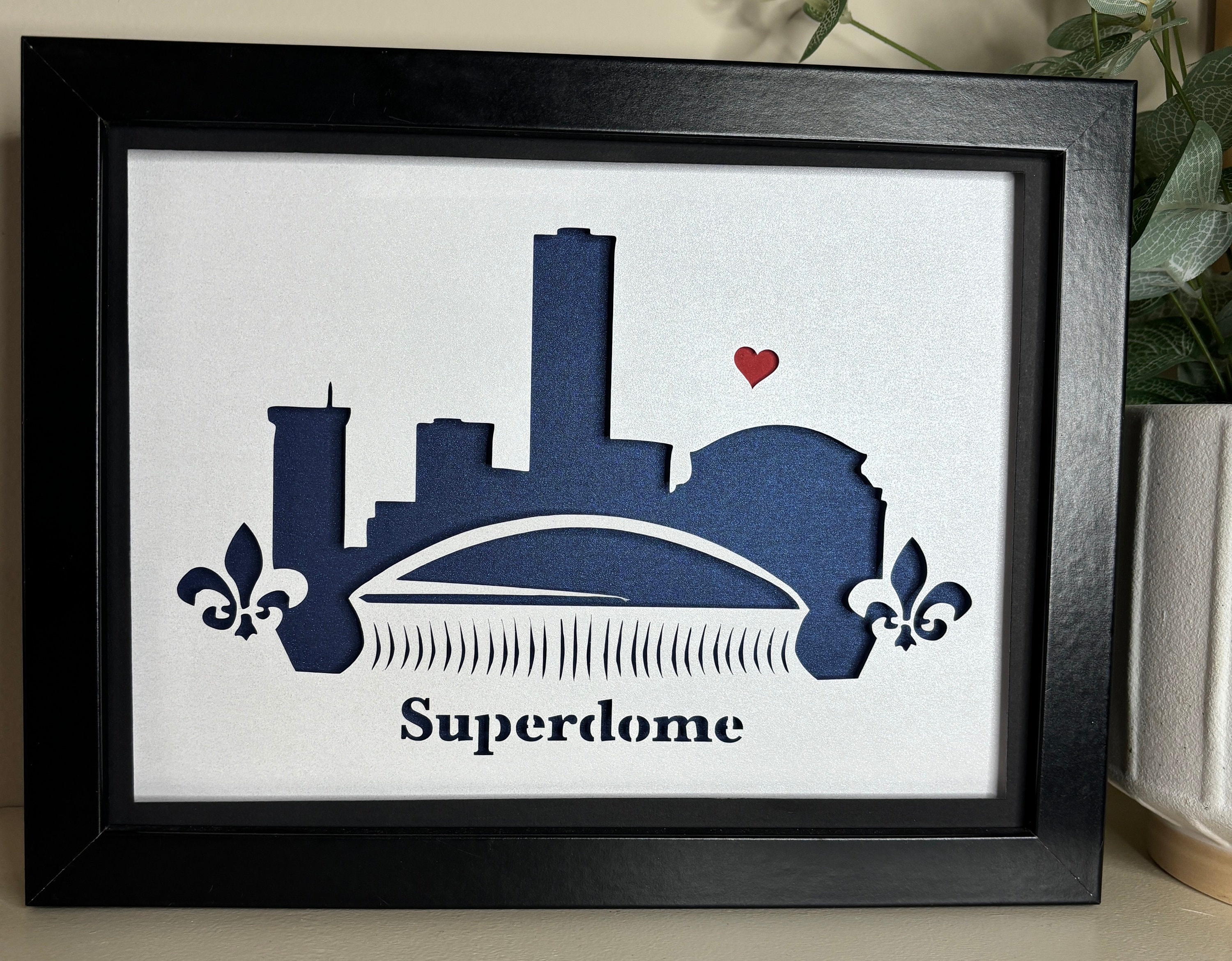 Superdome Shadow Box SVG, New Orleans Paper Cut Lightbox (digital ...