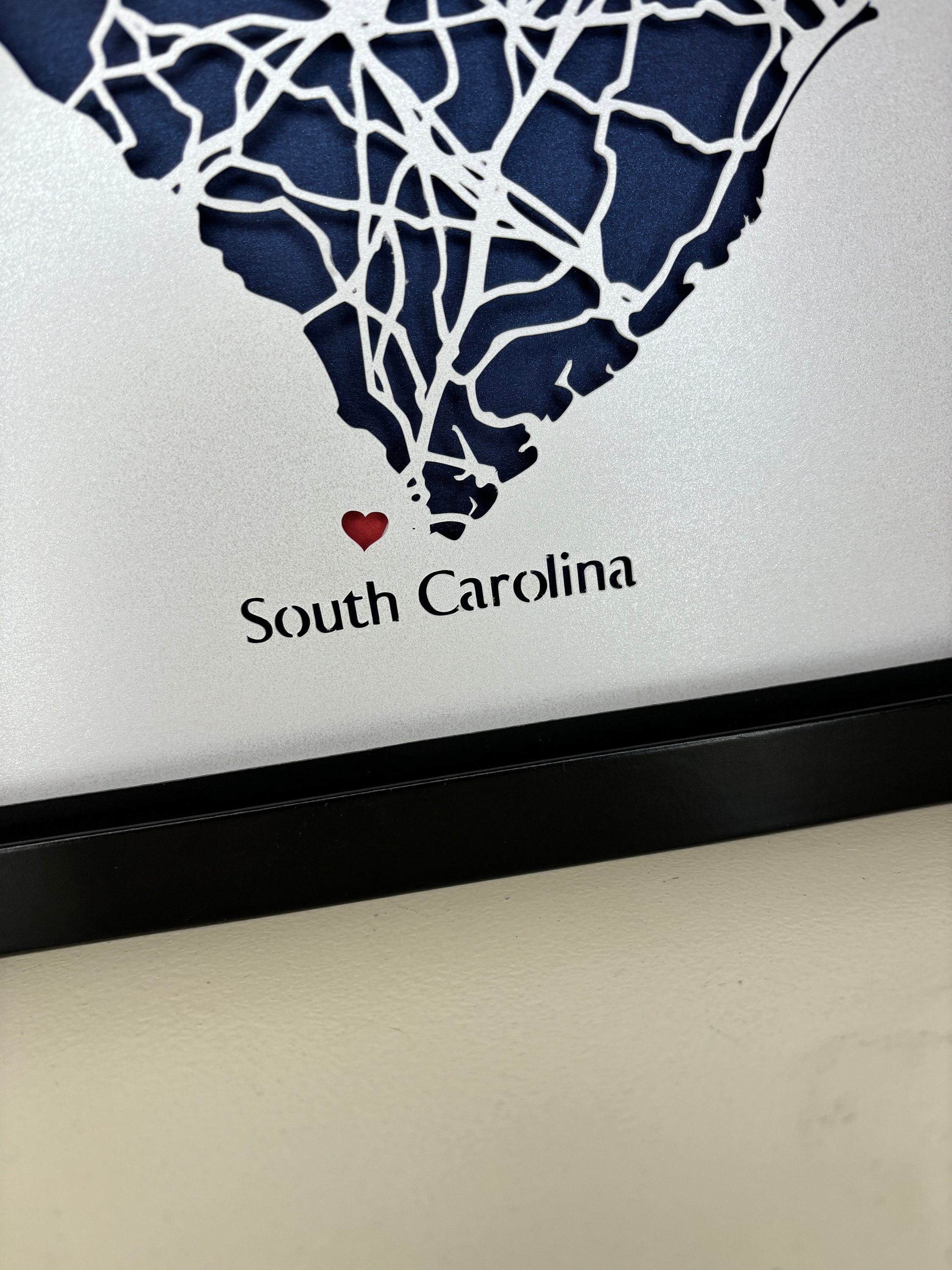 South Carolina State Map Shadow Box SVG Cut Files for Cricut, Brother ...