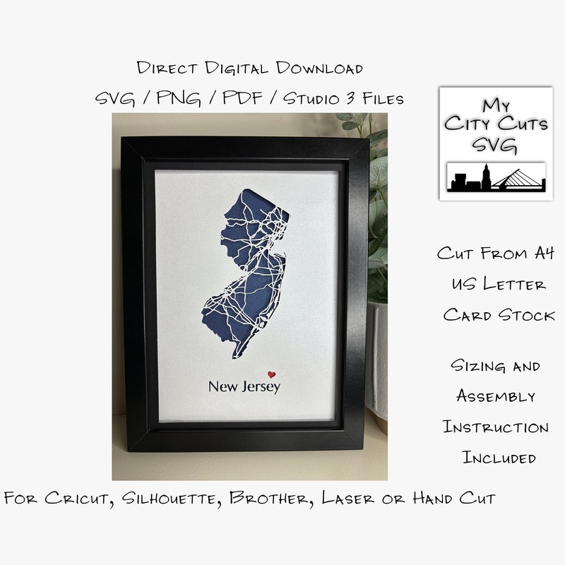 New Jersey Svg - Etsy