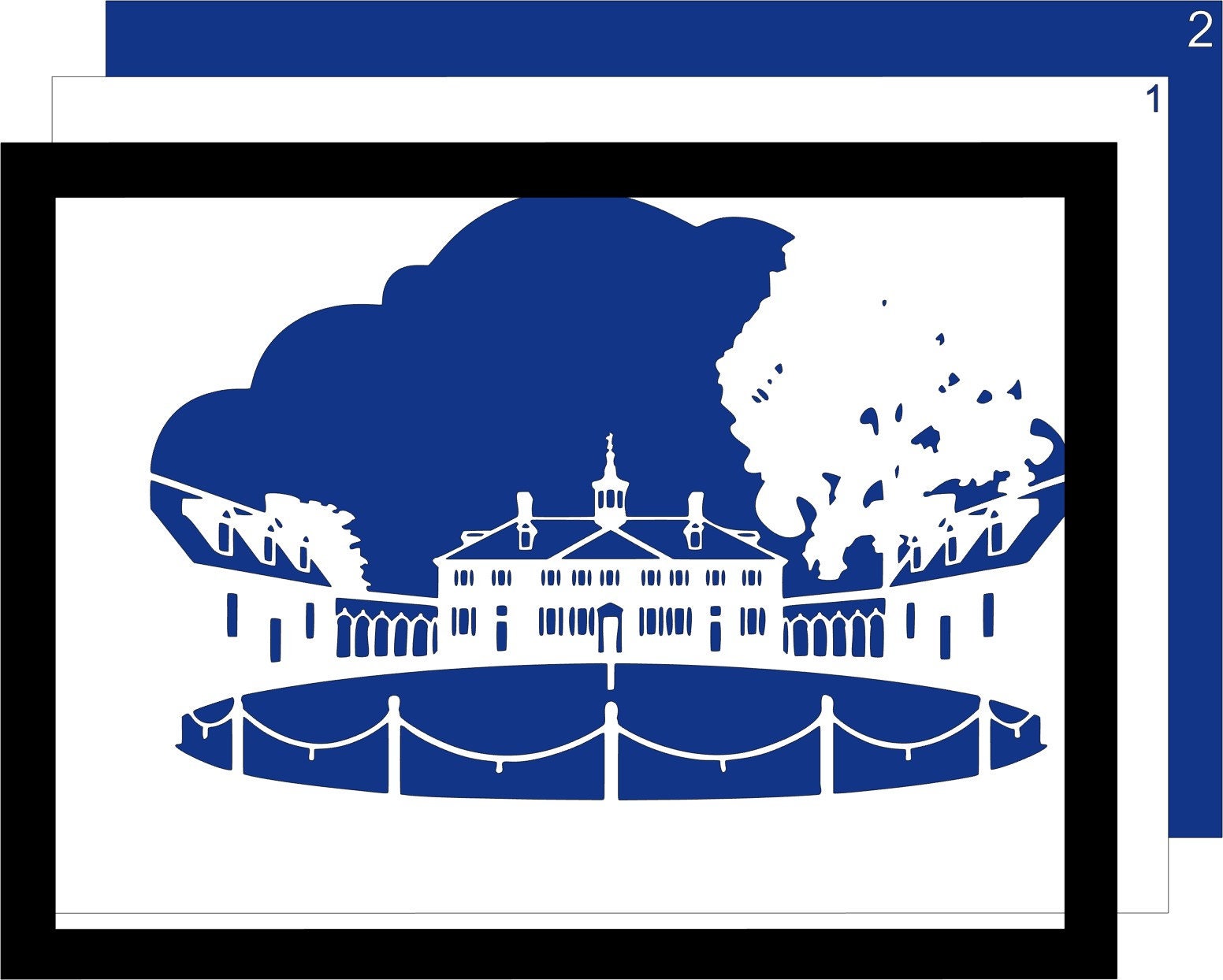 Paper Cut Shadow Box 3D Lightbox SVG PNG Mount Vernon Fairfax County ...