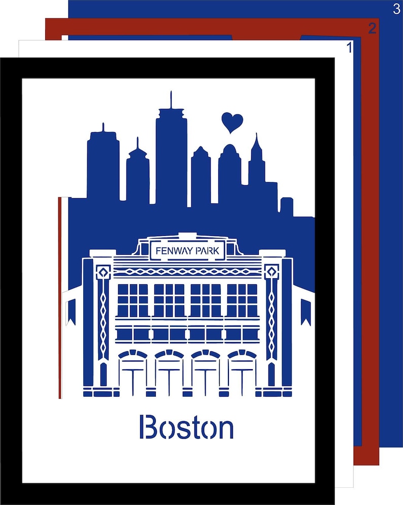 Fenway Park Shadow Box SVG, 3D Paper Cut Lightbox (digital Download) - Etsy