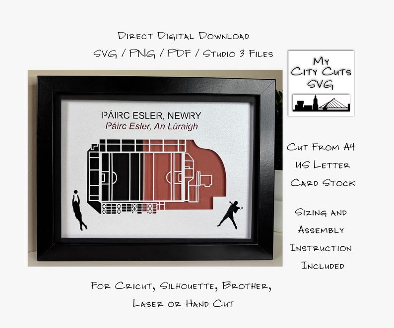 Pairc Esler GAA Stadium Paper Cut Lightbox SVG (digital Download) - Etsy