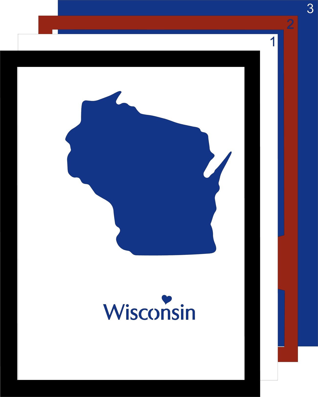 Wisconsin State Shadow Box SVG Cut Files for Cricut, Brother, Laser or ...