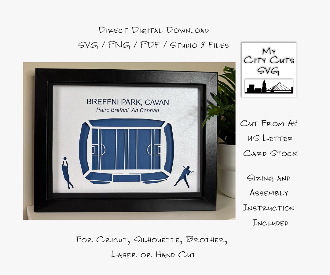 Breffni Park Cavan GAA Stadium Paper Cut Shadow Box (digital Download ...