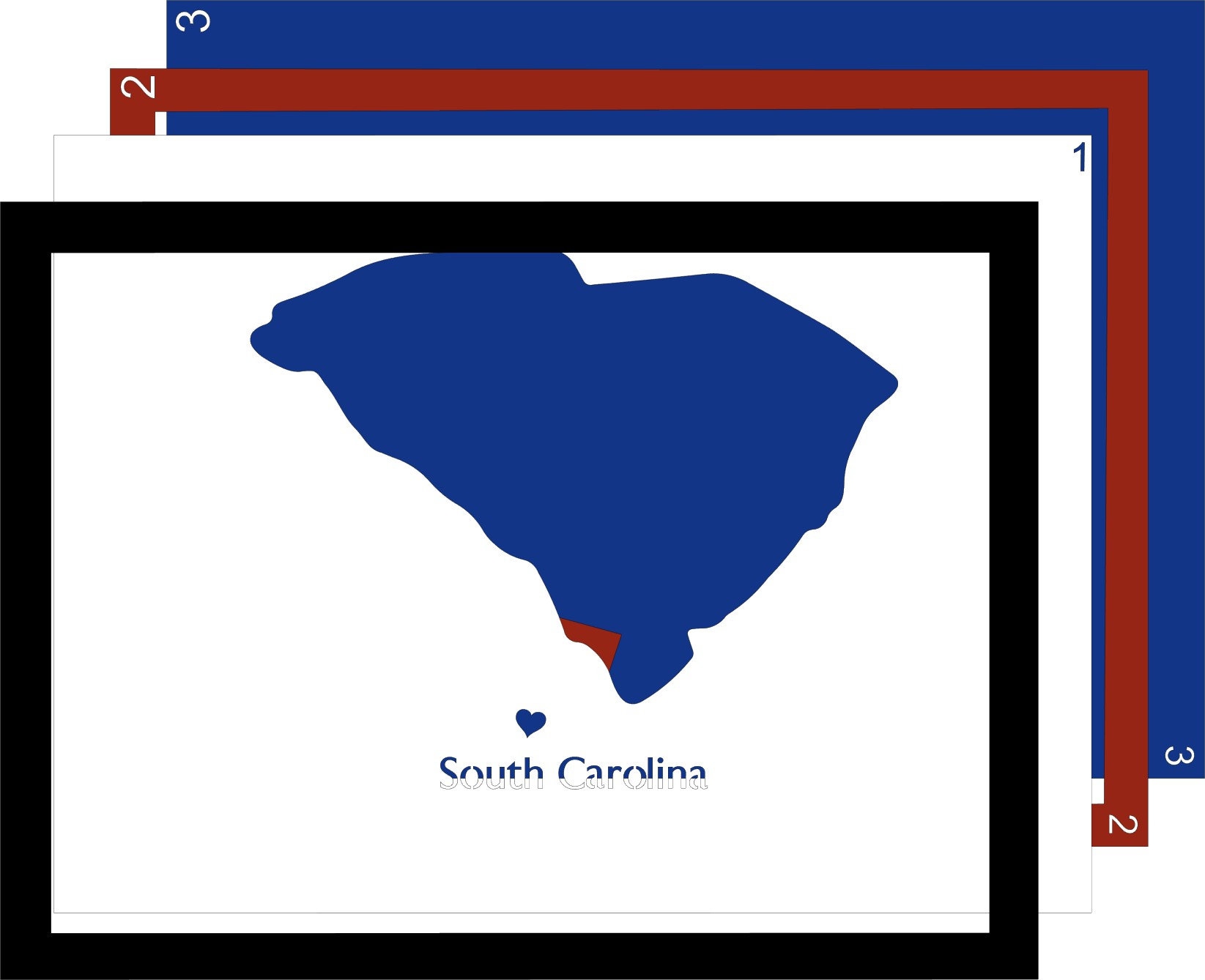 South Carolina State Shadow Box SVG Cut Files for Cricut, Brother ...