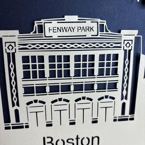 Paper Cut Shadow Box 3D Lightbox SVG PNG Fenway Park Baseball Stadium ...