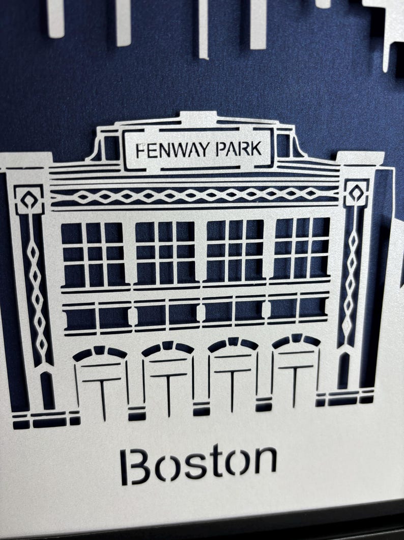 Fenway Park Shadow Box SVG, 3D Paper Cut Lightbox (digital Download) - Etsy