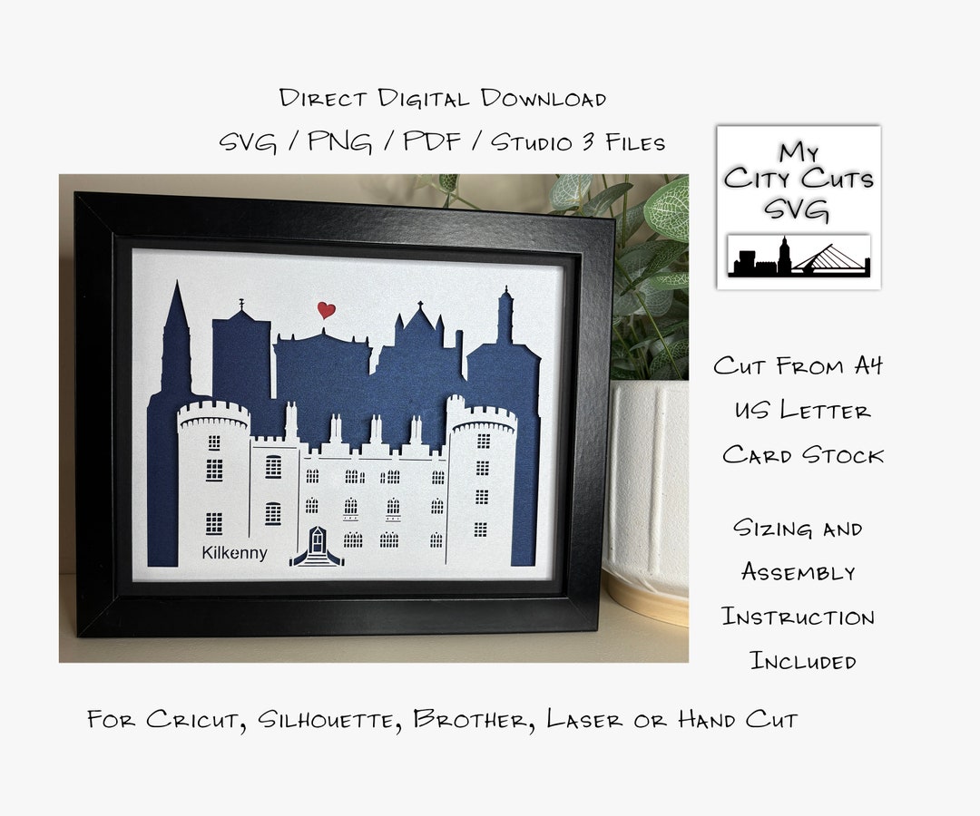 Kilkenny City Ireland Skyline Shadow Box SVG Cut Files for Cricut ...