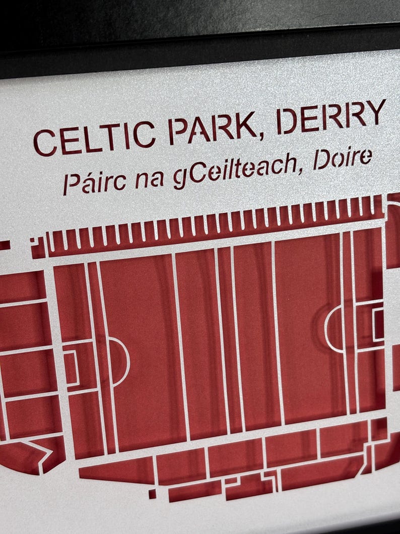 Paper Cut Shadow Box 3D Lightbox SVG PNG Celtic Park GAA Stadium Derry ...