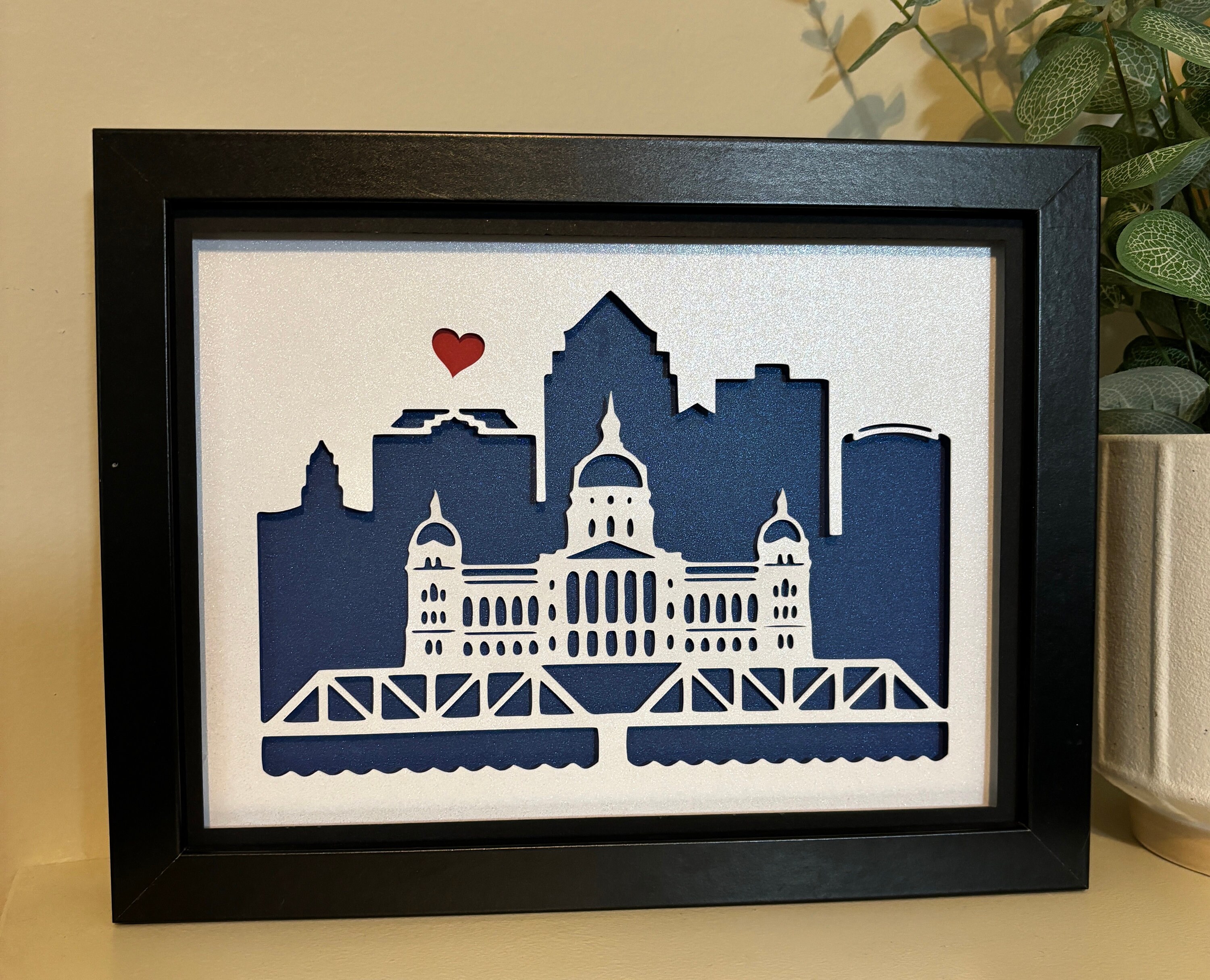 Des Moines City Skyline Shadow Box SVG Cut Files for Cricut - Etsy