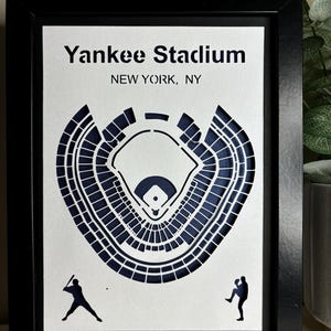 Paper Cut Shadow Box 3D Lightbox SVG PNG Yankee Baseball Stadium Bronx ...