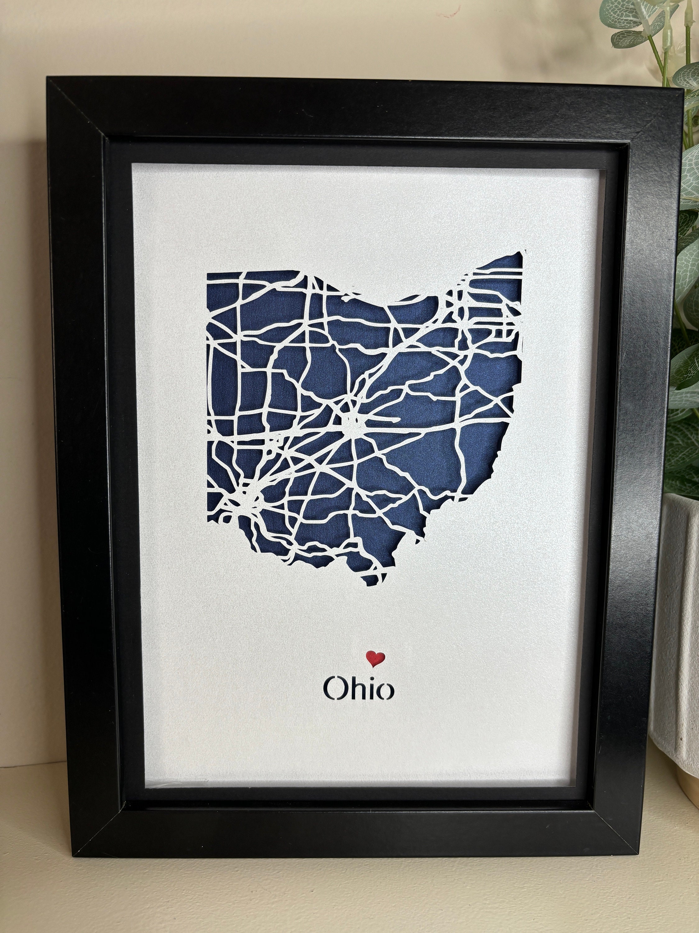 Ohio State Map Shadow Box SVG Cut Files for Cricut, Brother, Laser or ...