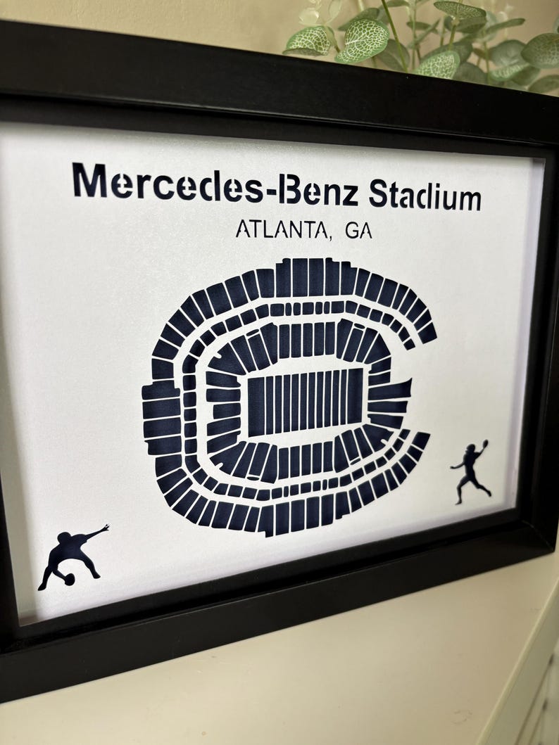 Mercedes Benz Stadium Atlanta Shadow Box SVG, 3D Lightbox (digital ...