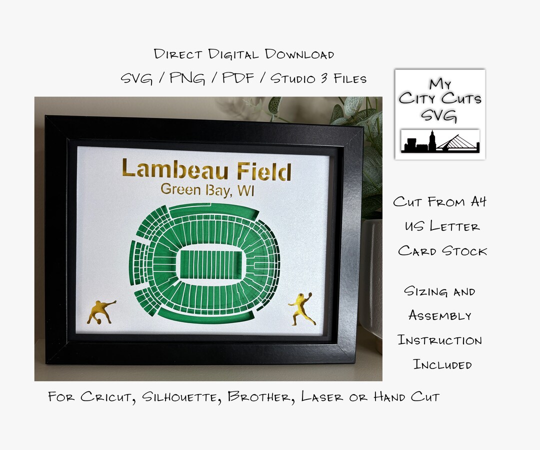 Lambeau Field Shadow Box SVG, 3D Stadium Lightbox (digital Download) - Etsy