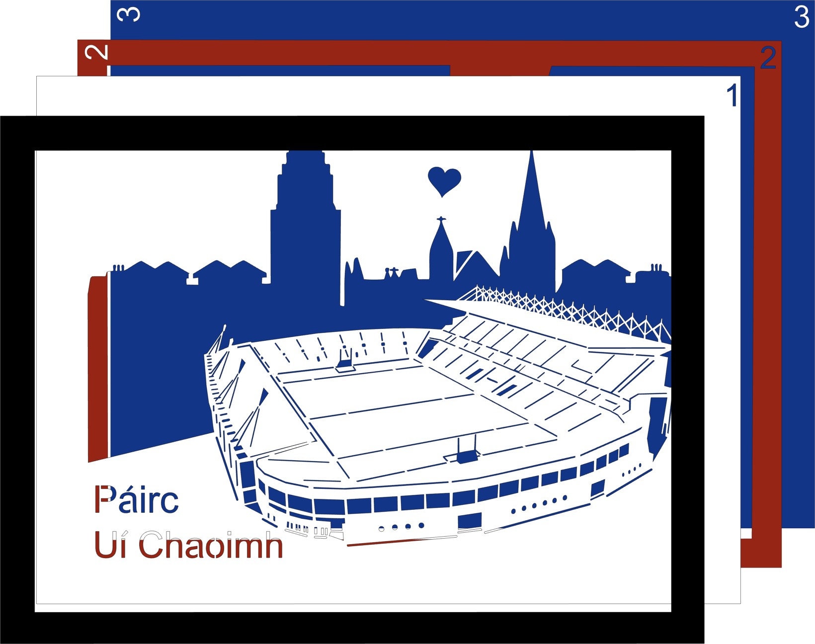 Pairc Ui Chaoimh GAA Stadium Cork Ireland Shadow Box SVG Cut Files for ...