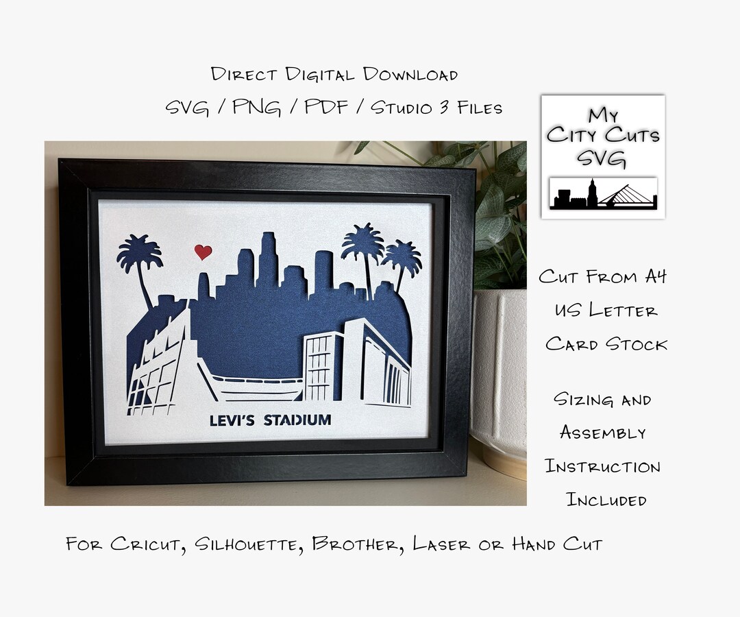 Levi's Stadium Shadow Box SVG, Layered Paper Cut File (digital Download ...