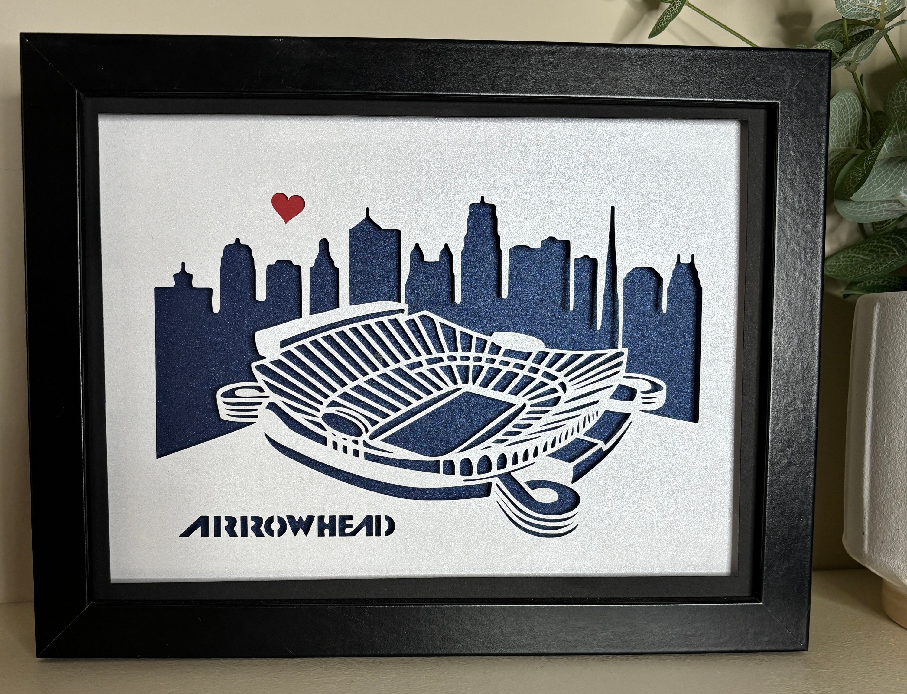 Arrowhead Stadium 3D Paper Cut Shadow Box (digital Download) - Etsy